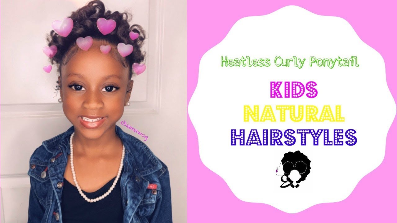 Heatless Curly Ponytail | Kids Natural Hairstyle | IAMAWOG - YouTube