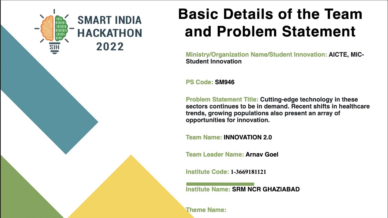 Team Innovation 2 0 || SIH Project - YouTube