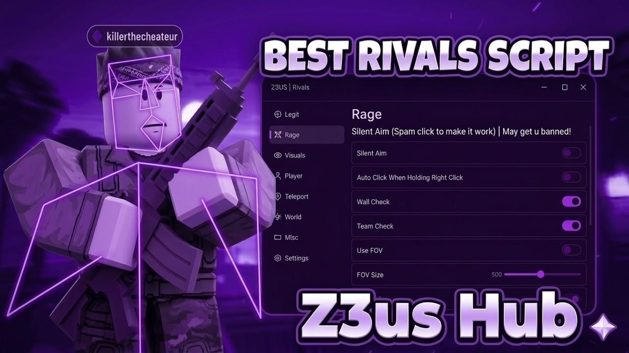 [NEW!] Best Rivals Script/Hack! | Z3us Hub | Silent Aim, Ragebot & More ...