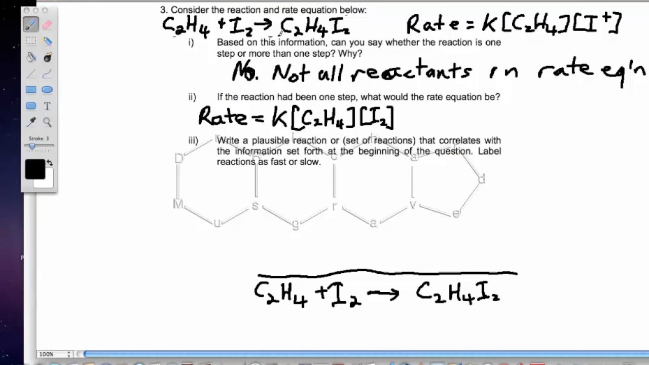 Reaction Rate Equations and Mechanisms Example 4 - YouTube