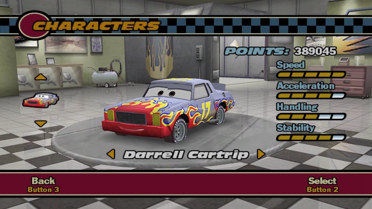 Cars The Video Game PC - Darrell Cartrip Gameplay - YouTube