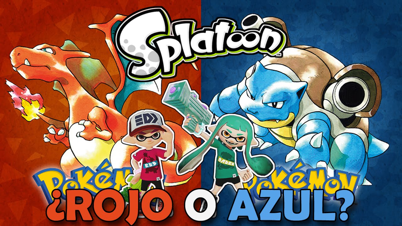 SPLATOON x POKÉMON - Splatfest ¿Pokémon Azul o Pokémon Rojo? - YouTube