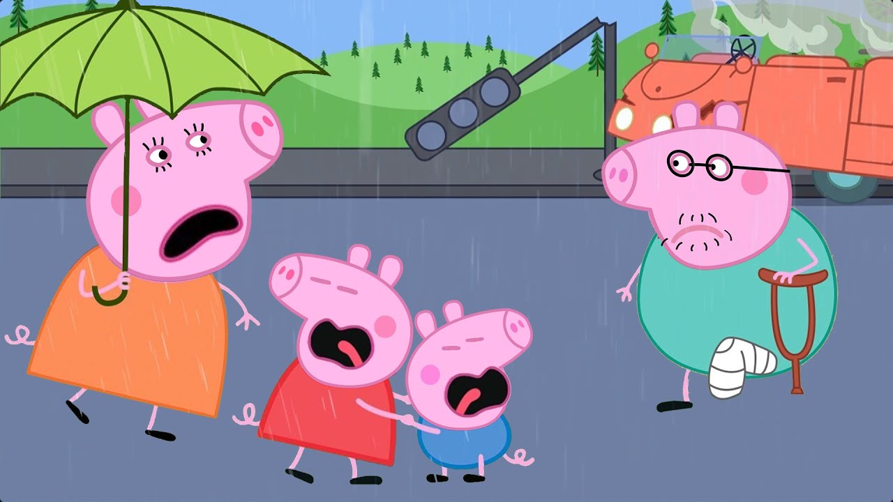 Rigid your heart Peppa, Daddy Pig got a serious accident | Peppa Pig ...
