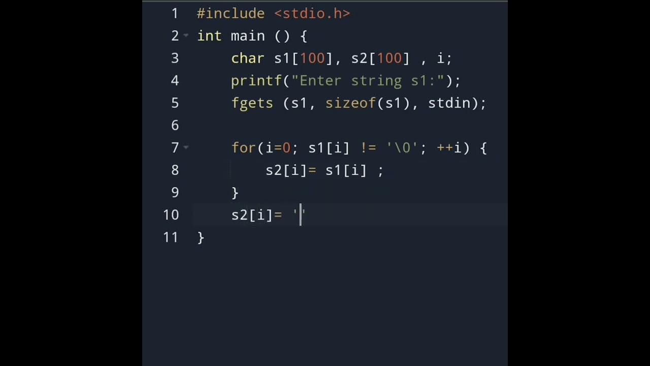 C Program to Copy String Without Using strcpy() ⚡ #education # ...