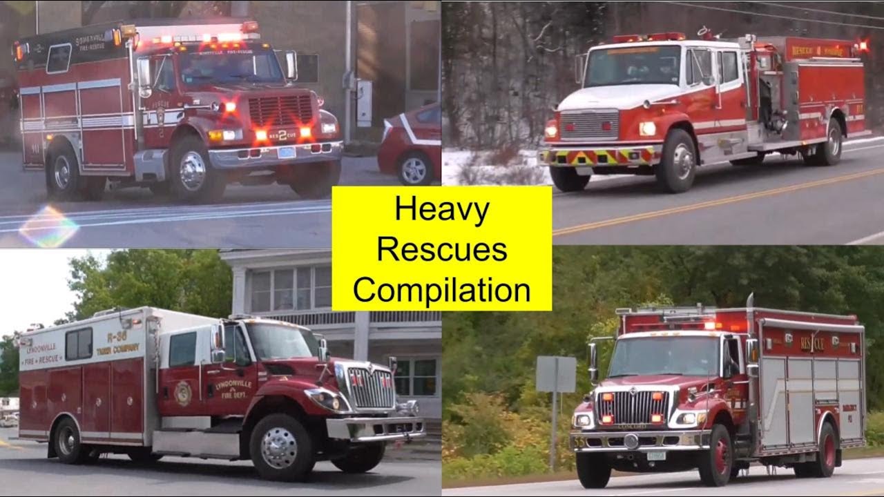 Heavy Rescue and Rescue Squads Responding Compilation - YouTube