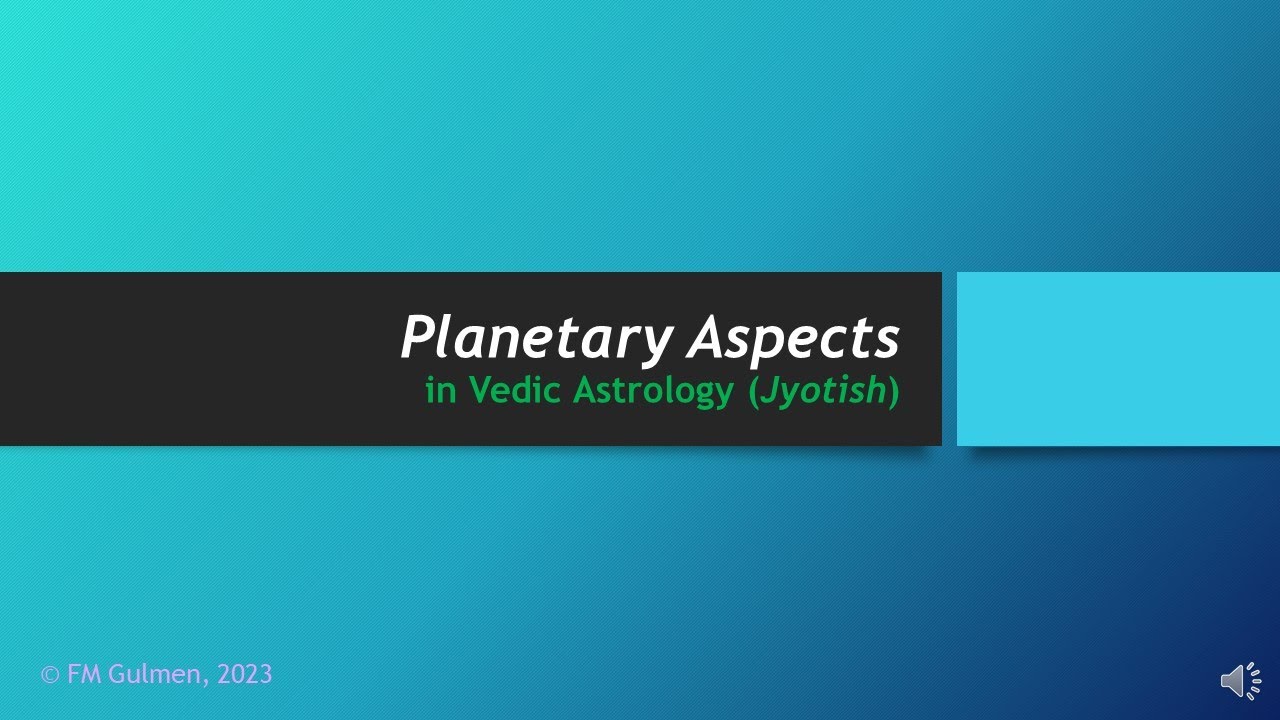 Planetary Aspects: Vedic Astrology (Jyotish) - YouTube