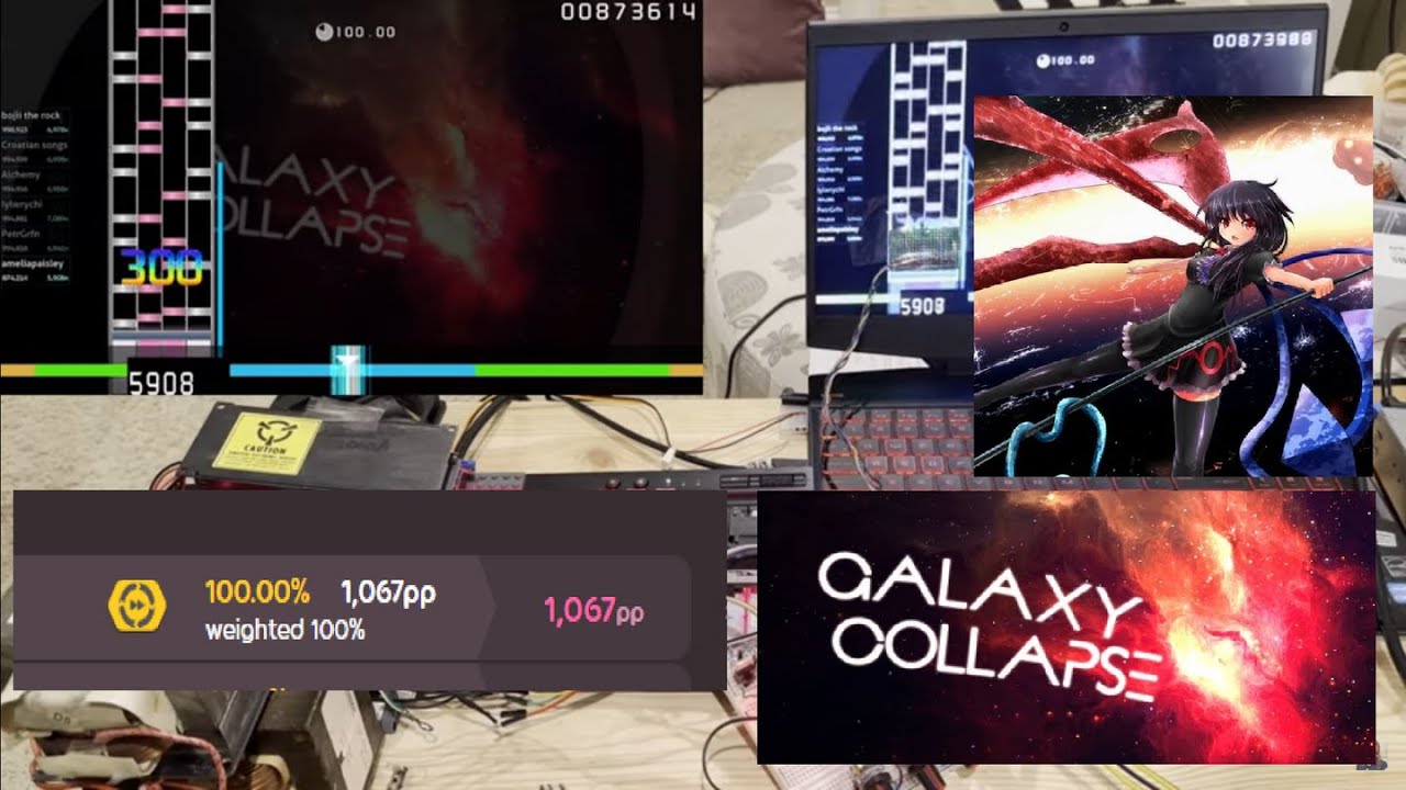 osu! mania 4k robot - 1,067pp Galaxy Collapse DT 1M [WITH MUSIC] - YouTube
