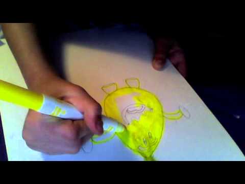 how to draw a webkinz wacky zingo color - YouTube