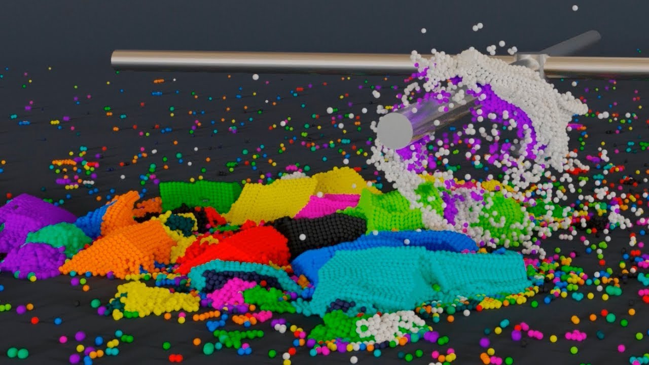 Two-color cubes. Molecular Script. Blender - YouTube