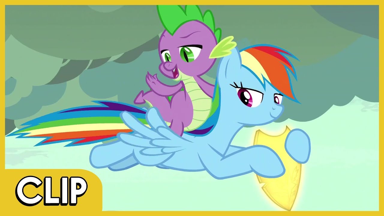 Rainbow and Spike retrieve Flash Magnus' Shield - MLP: Friendship Is ...