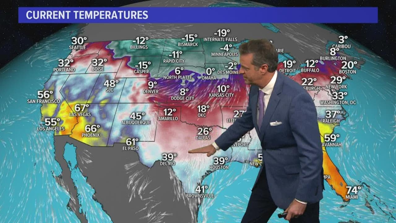 Arctic blast latest: Temps to drop below freezing Sunday night into ...