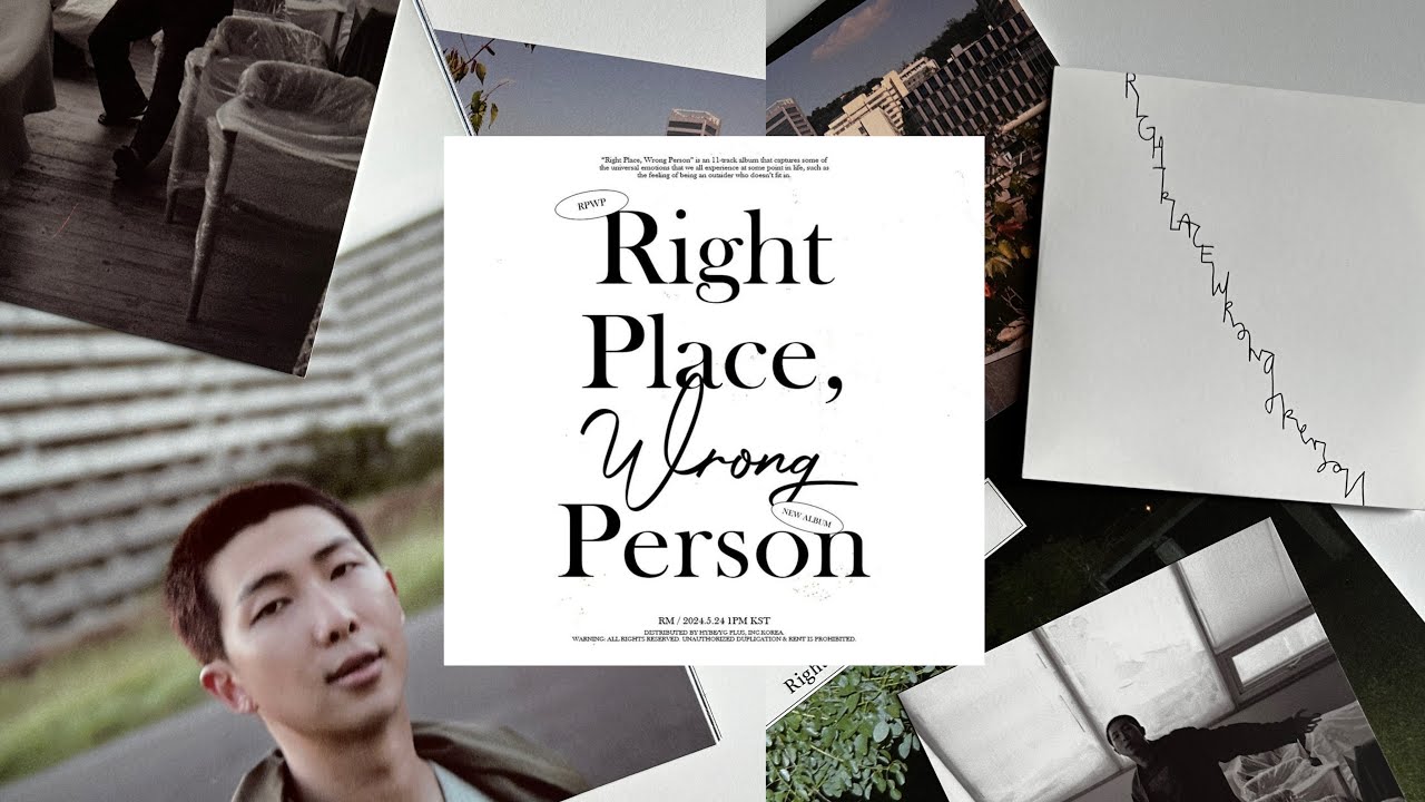Распаковка альбома RM - Right place, wrong person/ Unboxing RM (BTS) Right place, wrong person ...