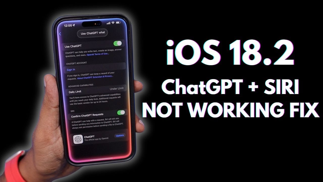 iOS 18.2 ChatGPT NOT WORKING Fix | iPhone and iPad - YouTube