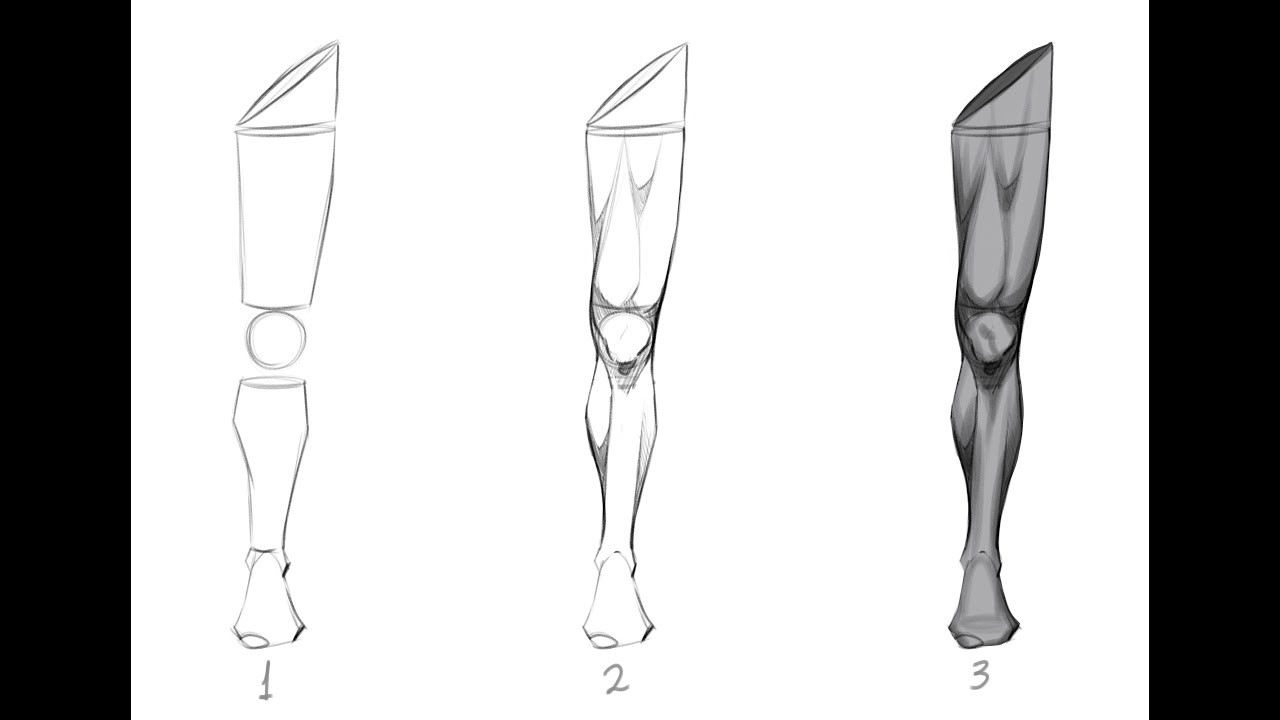 Como desenhar pernas - YouTube