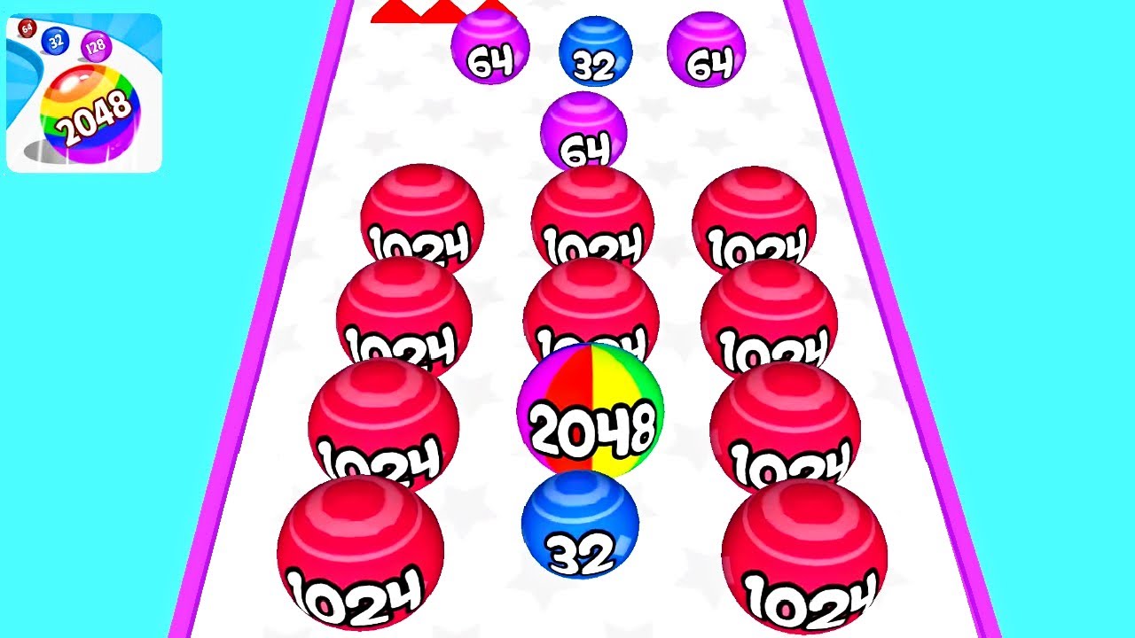 Ball Game Fun Race Run 2048 3D ! All Levels Gameplay (456-464) android ...