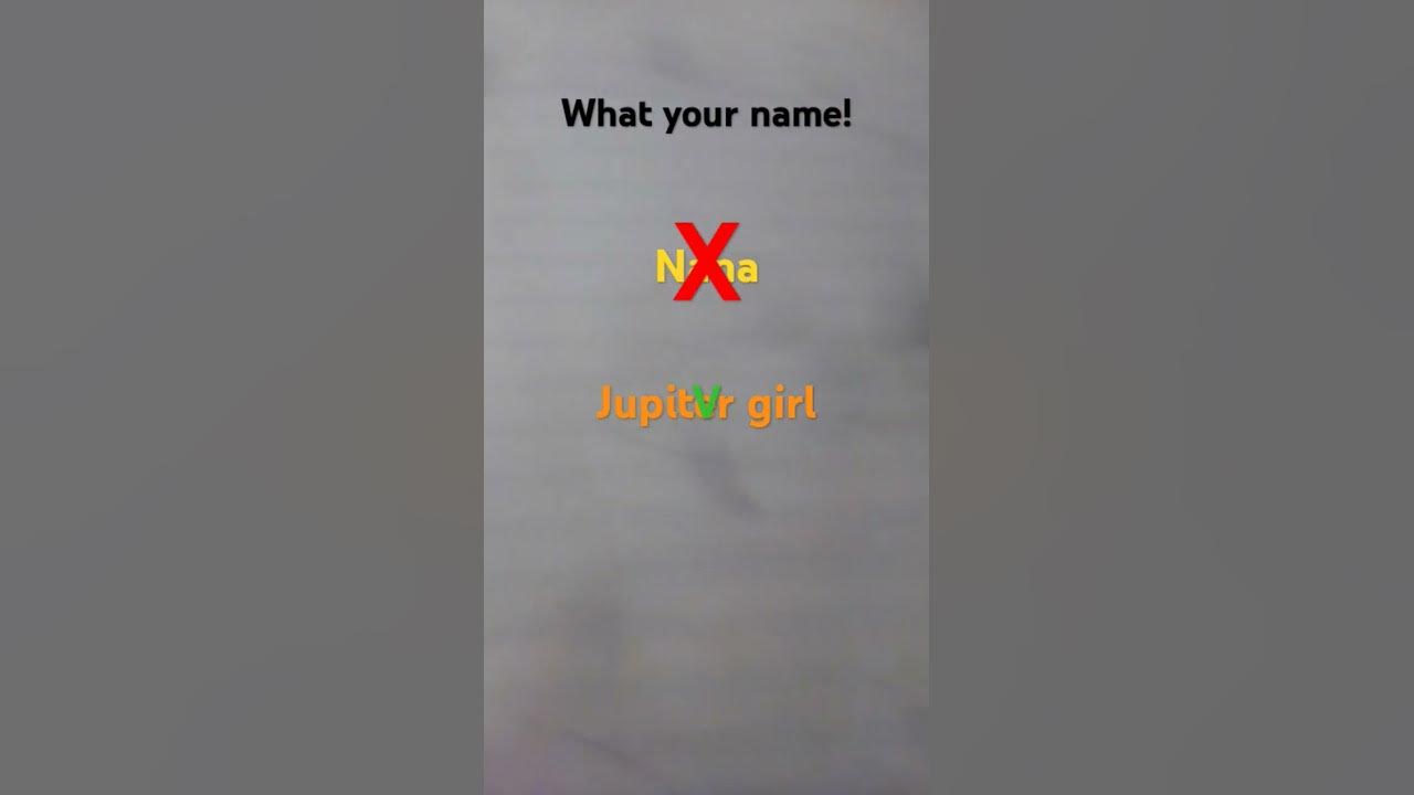 What your name - YouTube