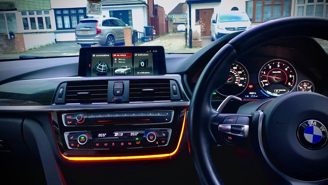 BMW LED Radio Trim Retrofit (For No Cupholder Led) F30 F31 F32 F36 ...