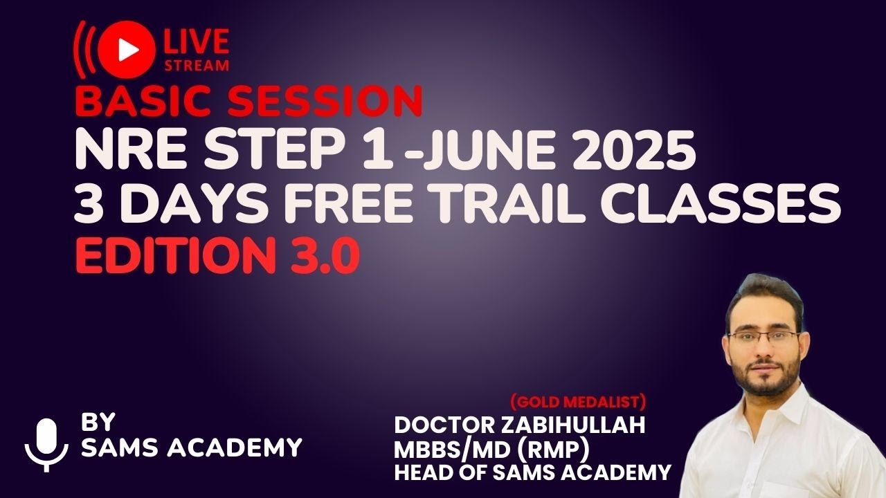 NRE STEP 1-JUNE 2025 || FREE TRAIL CLASSES || EDITION 3.0 || SAMS ...