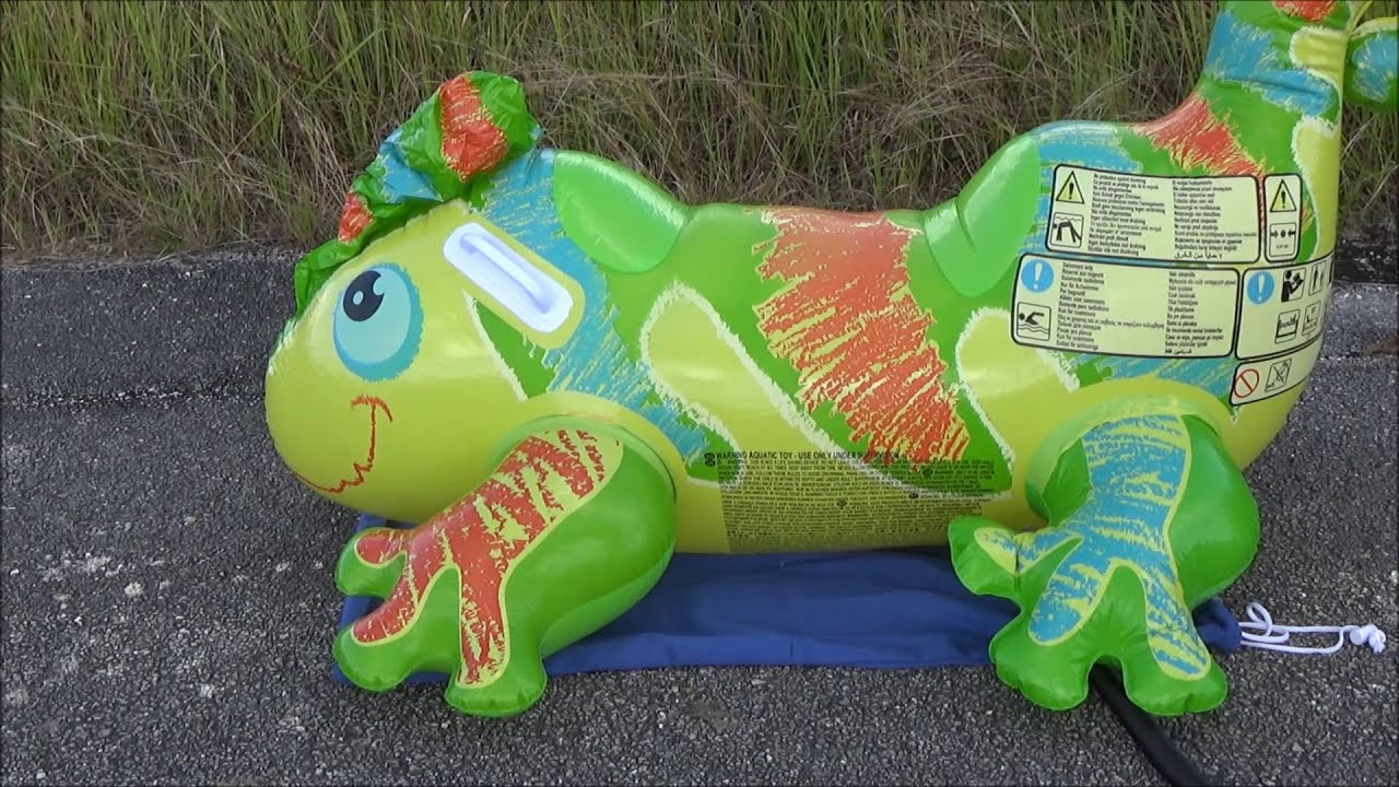 An Overinflated Intex Gecko Pops - YouTube