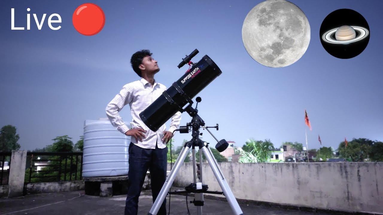 Today Full Moon Live With Telescope 🔭 | Suppose Earth Live Now - YouTube