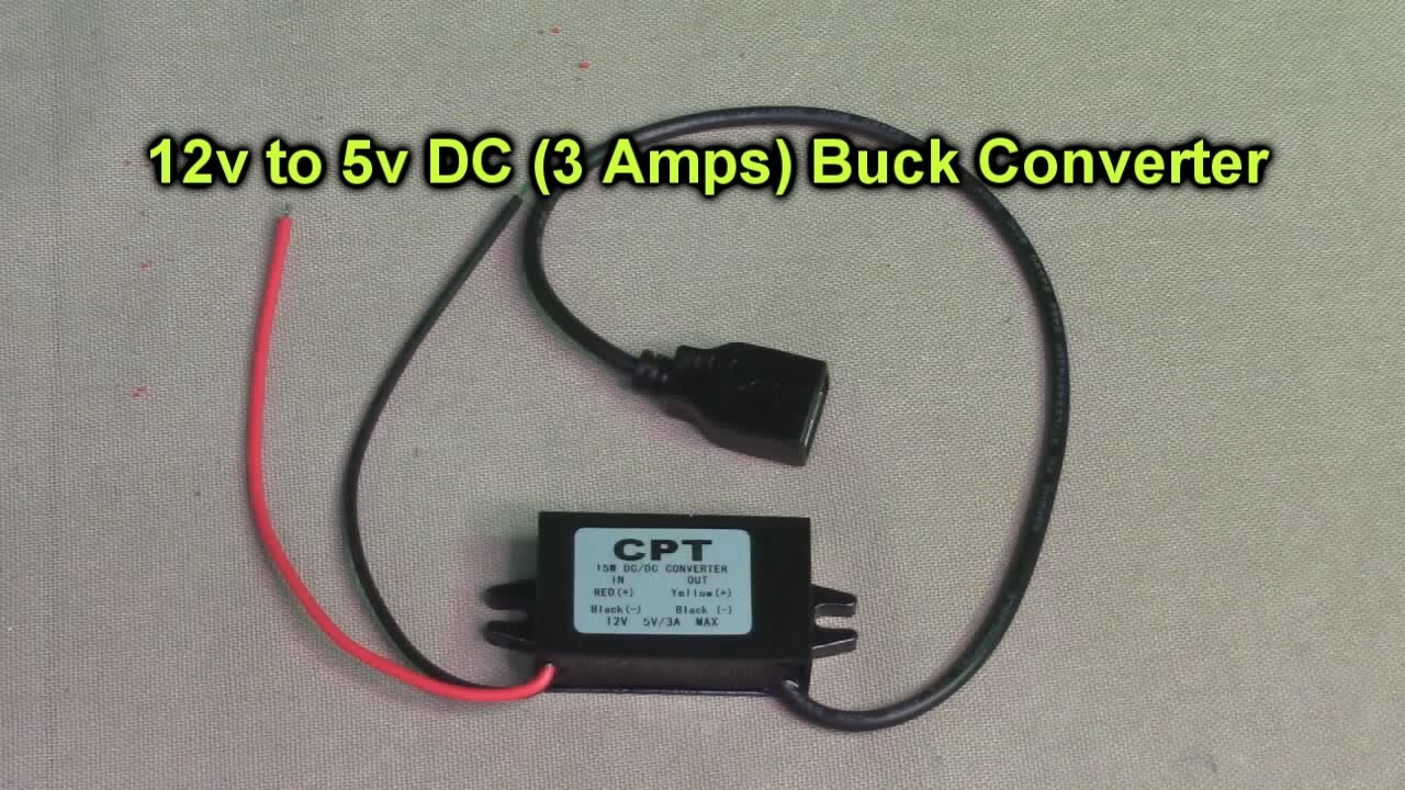 12v to 5v DC Converter Buck Module with dual ports USB Outputs REVIEW ...