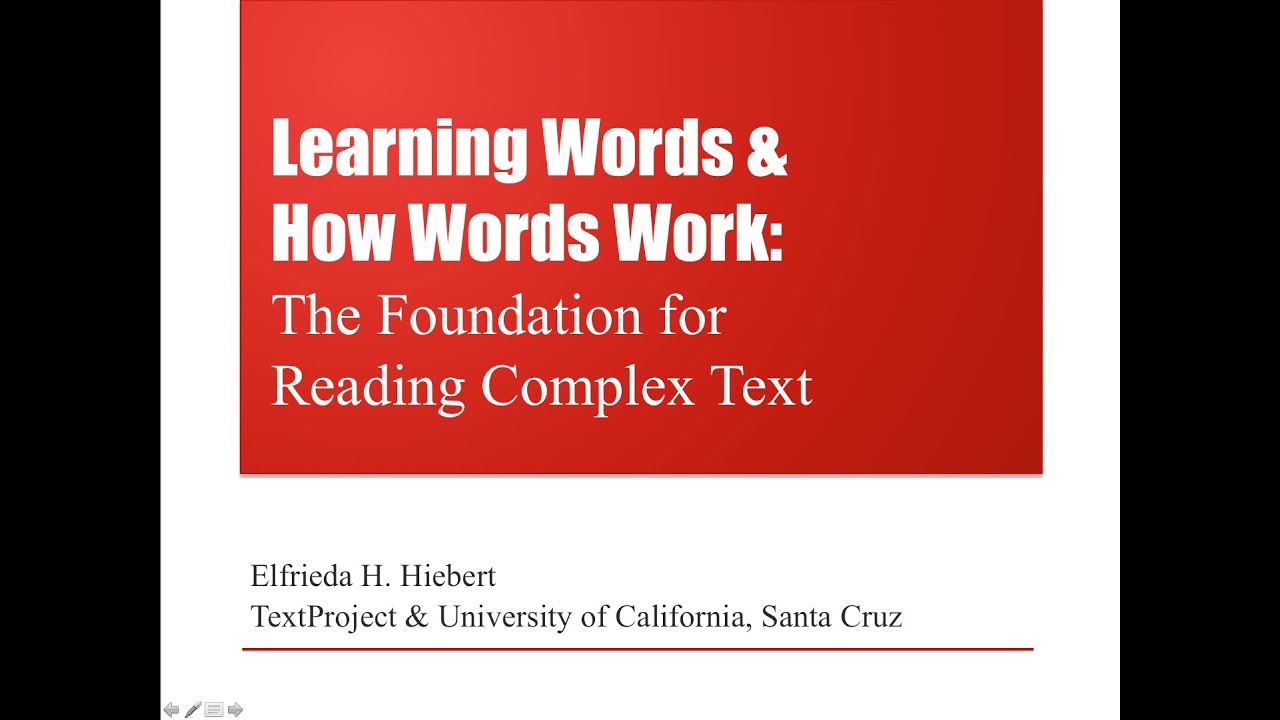 Learning Words and Learning How Words Work - YouTube