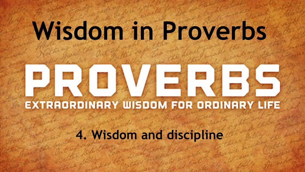 Proverbs Study 4 - Wisdom and discipline - W M Henry - YouTube