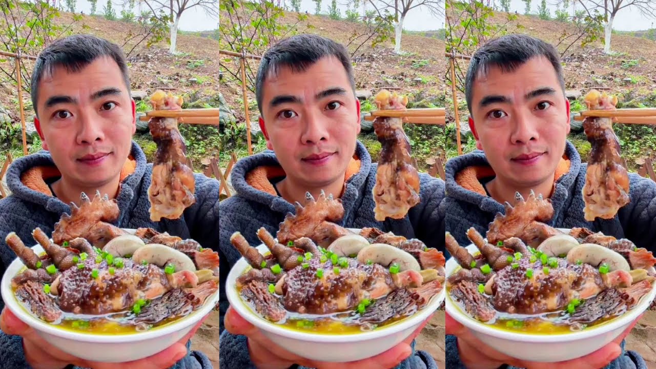 Rural Food Eating Show: Satisfying Chicken Soup and Spicy Dumpling Soup ...
