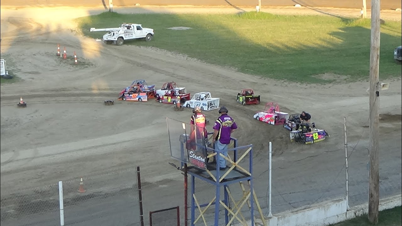 Mini Wedge Heat Race #1 at Crystal Motor Speedway, Michigan on 07-15 ...