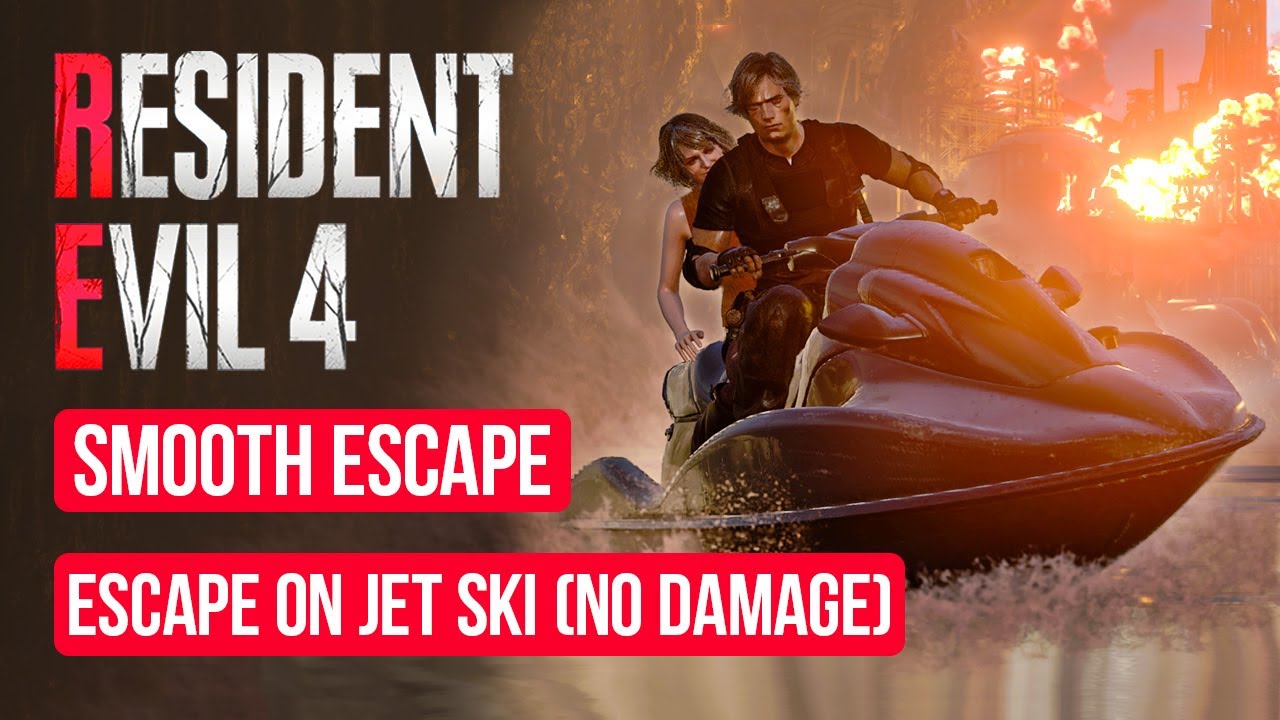 Resident Evil 4 Remake - Escape on Jet Ski without Taking any Damage ...