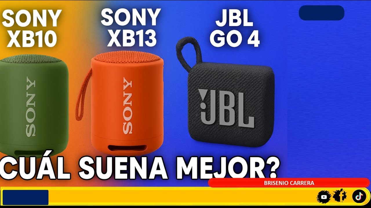 Probé el Sony XB10, XB13 y JBL GO 4 🔊 ¿Cuál Me Quedo? | Brisenio ...