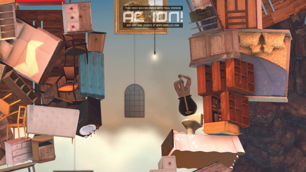 Getting over it gameplay [reaching orange hell in 10 min] - YouTube