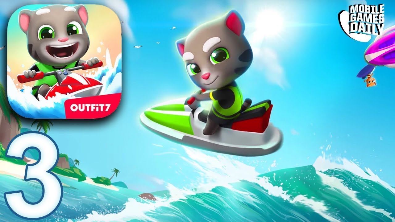 TALKING TOM JETSKI 2 - Talking Hank Boss Race - Gameplay Part 3 (iOS ...