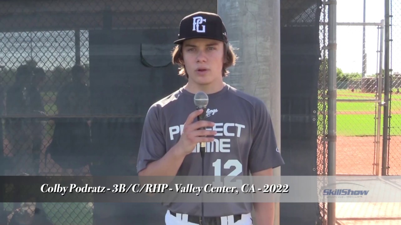Colby Podratz - 3B/C/RHP - Valley Center, CA - 2022 - YouTube