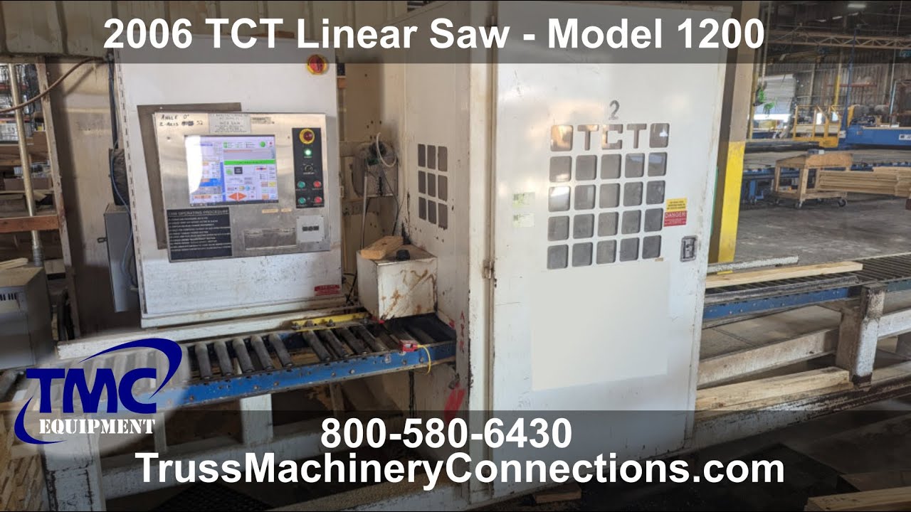 2006 TCT Linear Truss Saw - Model 1200 for sale - YouTube