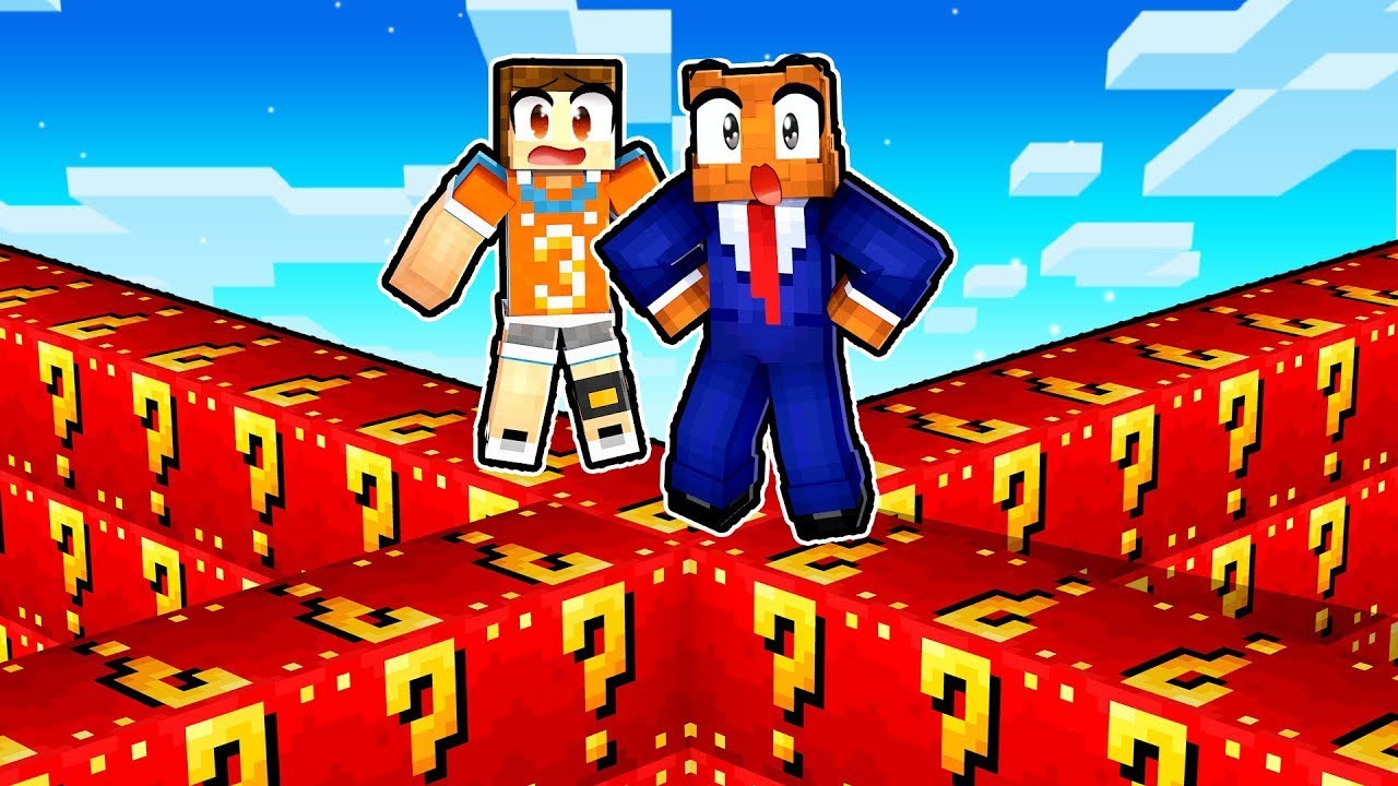 6 Player Mario Lucky Block Walls In Minecraft - YouTube