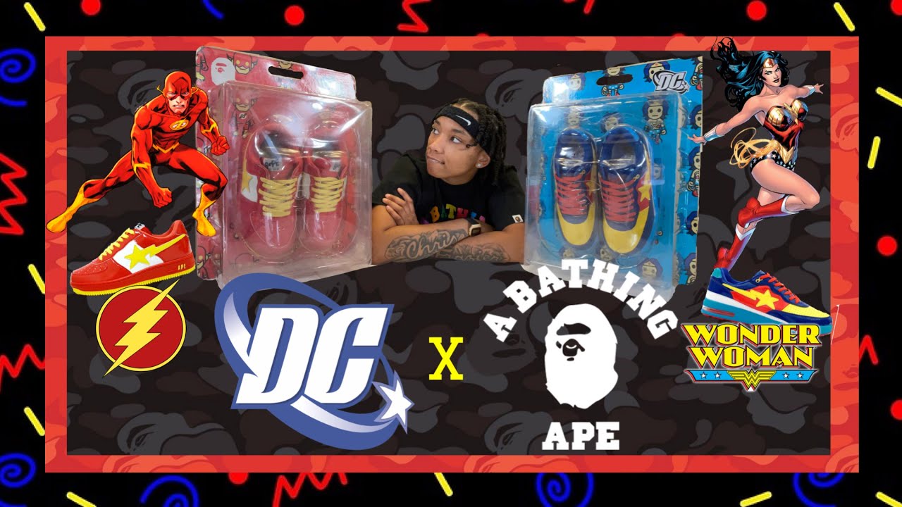 OG Bape Bapesta x DC Comics Shoe Collab!!! Review and Unboxing - YouTube