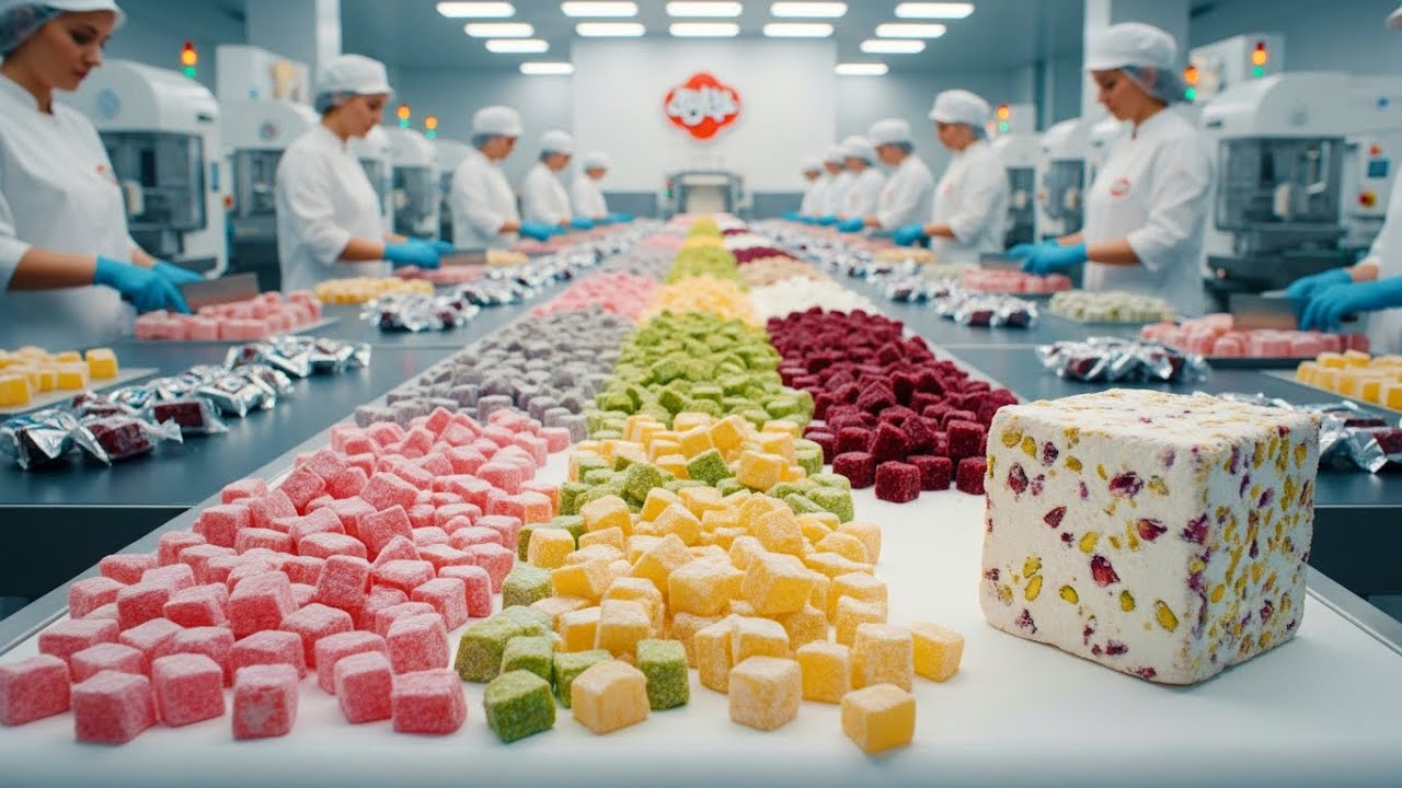 What Turkish Delight Is Actually Made Of?! | Factory Process - YouTube