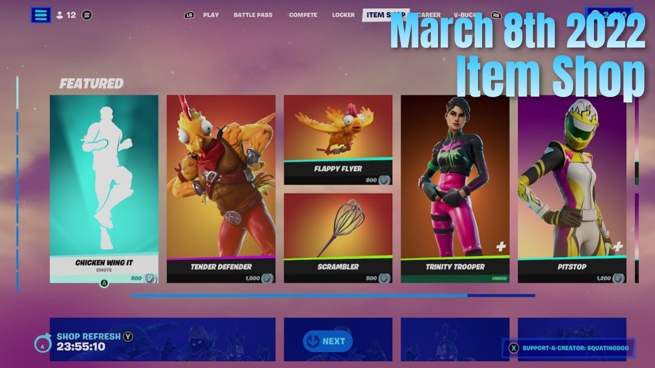 Fortnite Item Shop March 8th 2022 | Tender Defender - YouTube