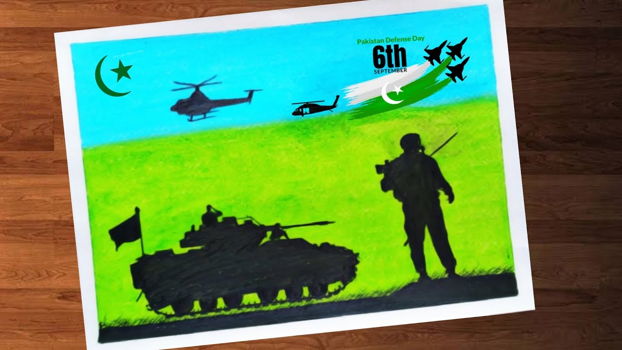 6th September special drawing/Defence day drawing //Martyrs Day drawing ...