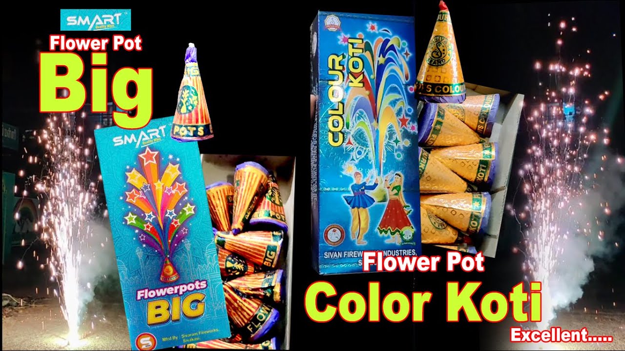 Smart Brand Flower Pot Big | Sivam Fireworks Color Koti | Diwali ...