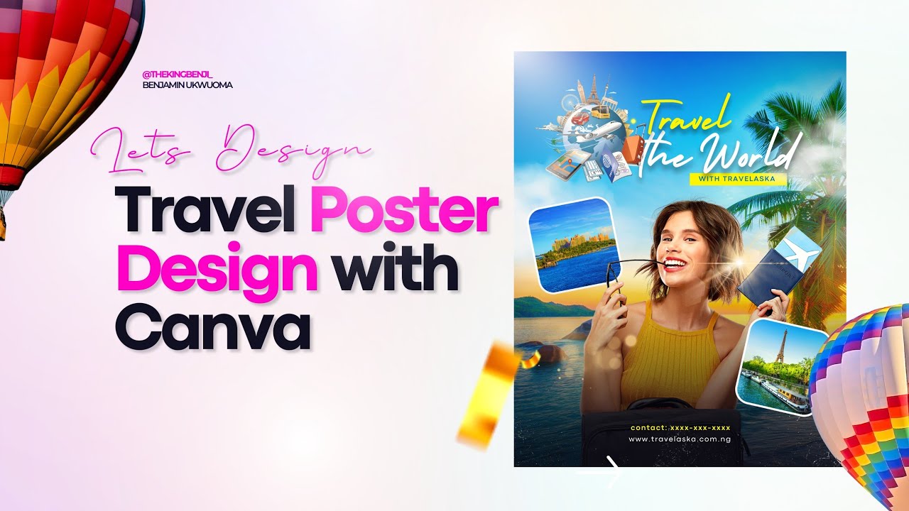 MINDBLOWING TRAVEL POSTER DESIGN WITH CANVA 🤯🤯🔥 - YouTube