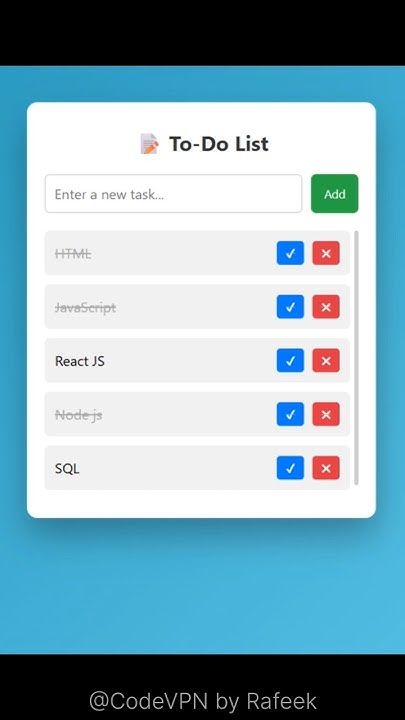 ToDo List App using HTML CSS JavaScript |Fully Responsive with localstorage #shorts #todoapp # ...