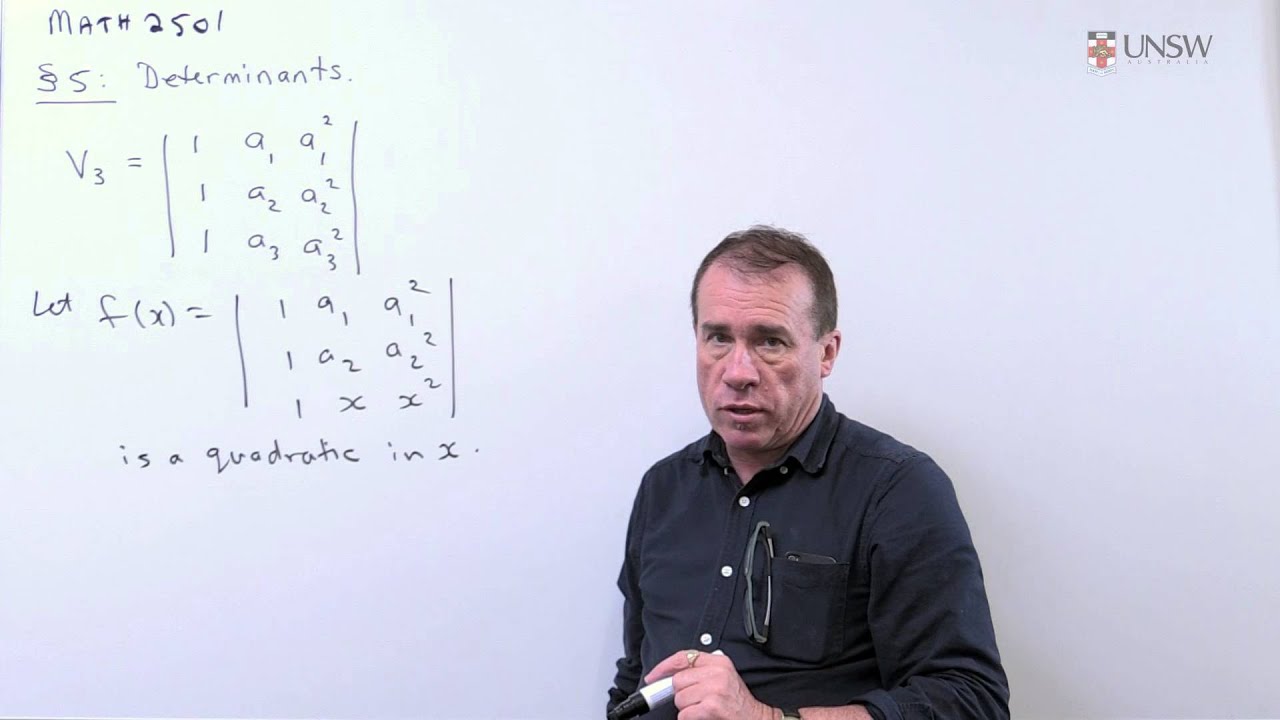 Linear Algebra 12: Vandermonde determinant (Ch5 Pr2) - YouTube