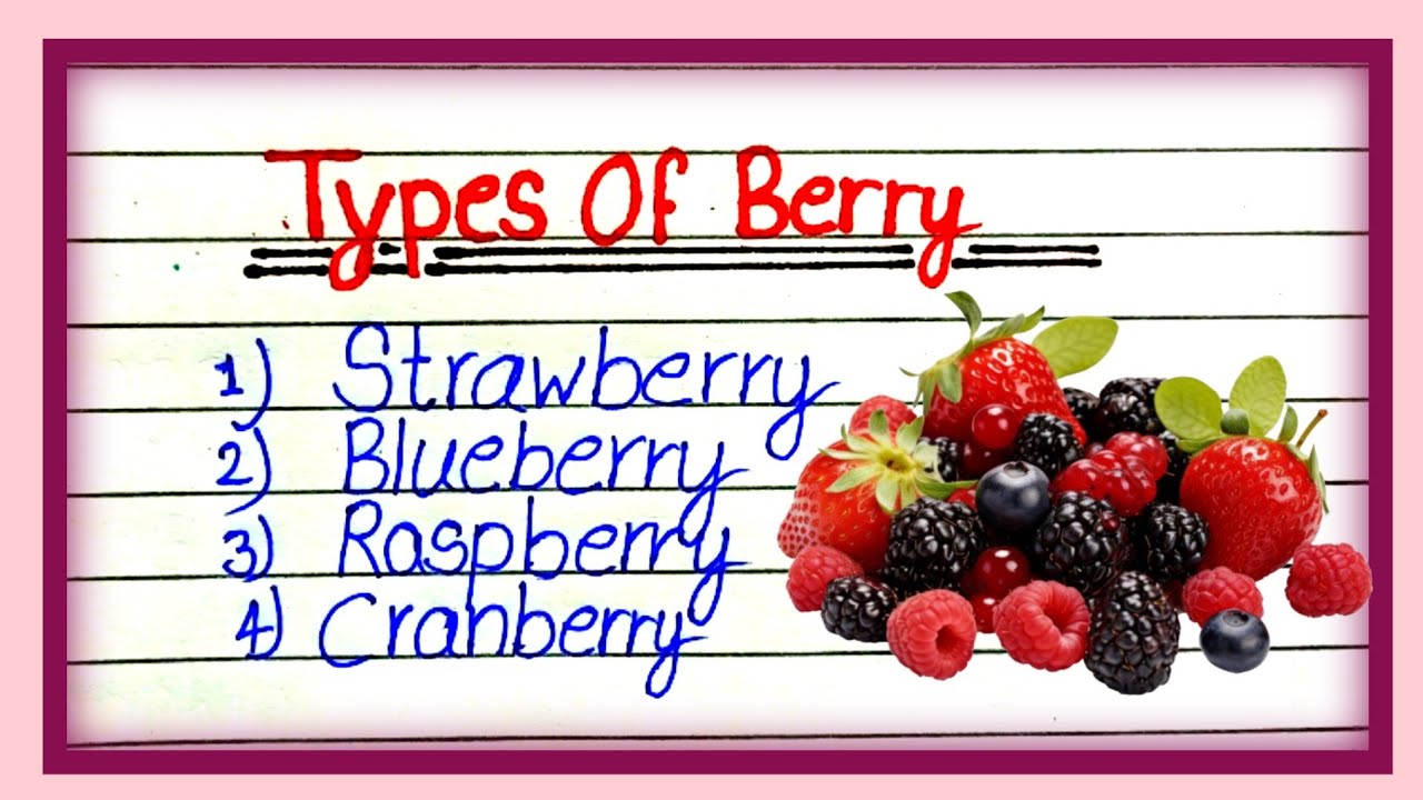 How to write types of berries|how to write type of berries in English ...