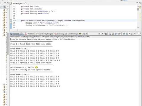 How to Update excel file using Apache POI - YouTube