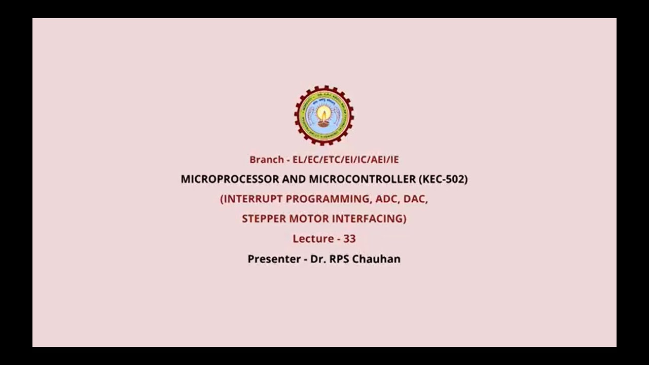 Microprocessor And Microcontroller | Interrupt Programming, ADC, DAC ...