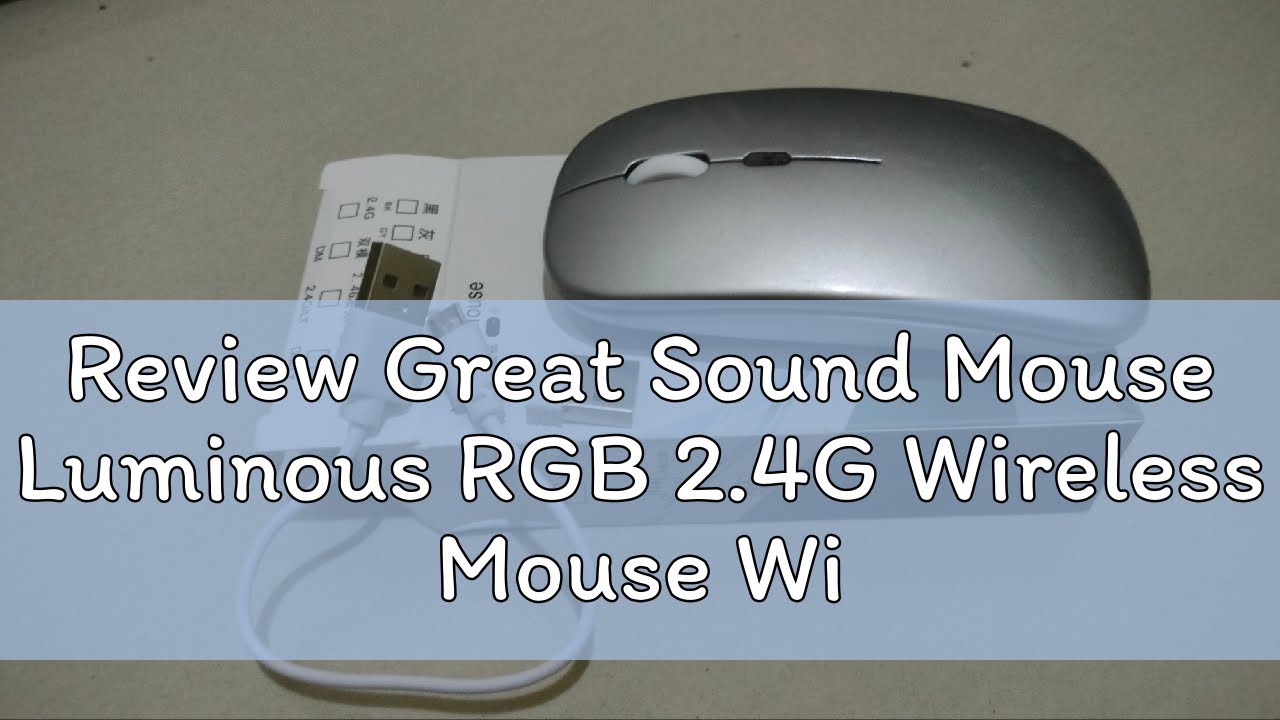 Review Great Sound Mouse Luminous RGB 2.4G Wireless Mouse Wireless RGB ...