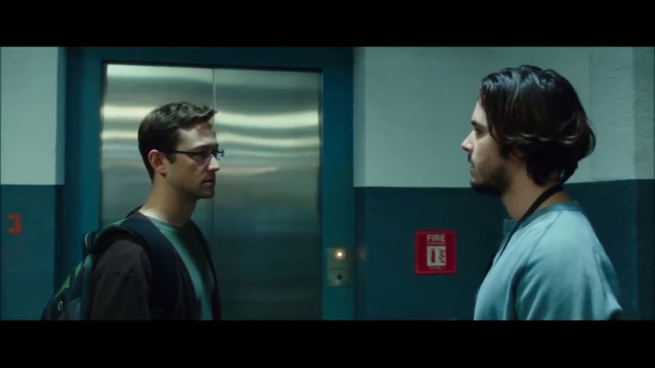 Snowden walking out with the files scene - YouTube