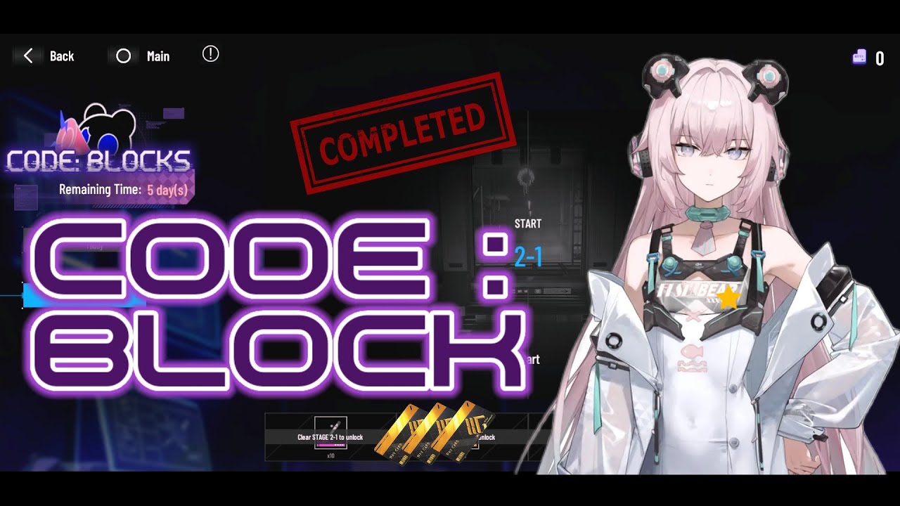 CODE: BLOCK EVENT FREE 100 BC (STAGE 1 CLEAR) || PGR GLOBAL - YouTube